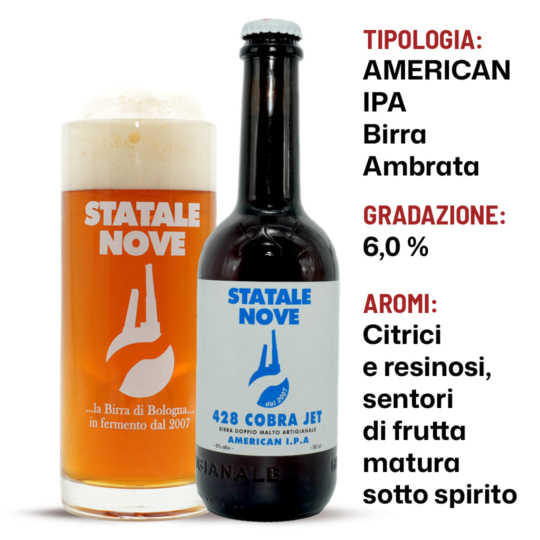 Birra Artigianale 428 COBRA JET – Birra Ambrata Statalenove Bologna